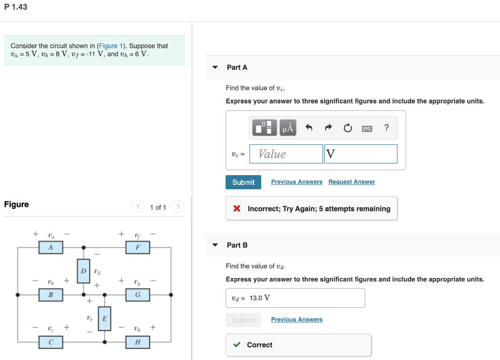 Solved Consider the circuit shown in (Figure 1). Suppose | Chegg.com