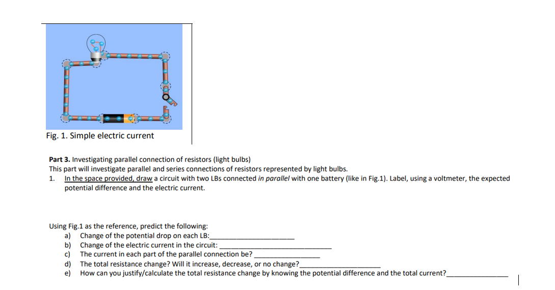 Solved Part 3. ﻿Investigating parallel connection of | Chegg.com
