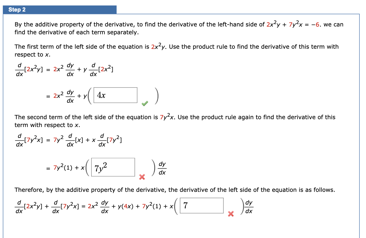 Solved By the additive property of the derivative, to find | Chegg.com