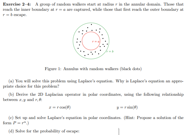 Solved Exercise 2-4: A group of random walkers start at | Chegg.com