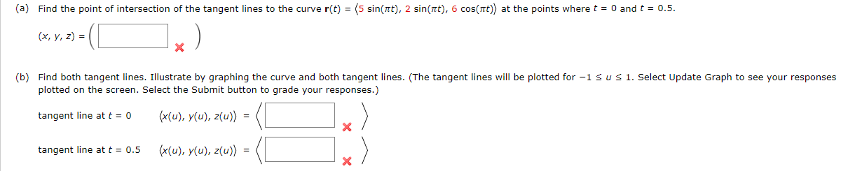 Solved (a) Find the point of intersection of the tangent | Chegg.com