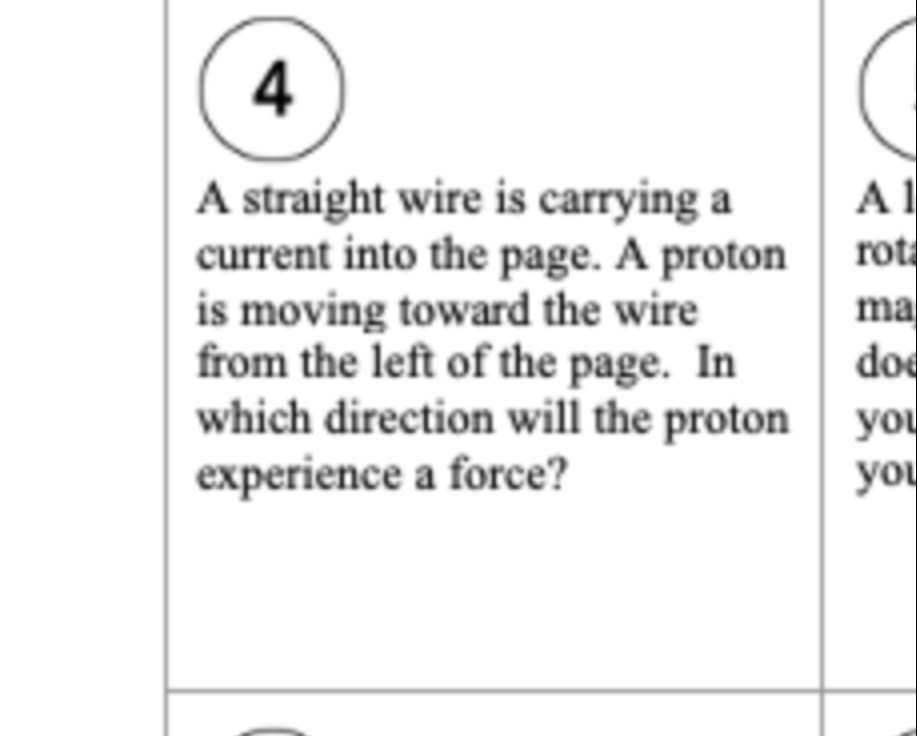 Solved 4A straight wire is carrying acurrent into the page. | Chegg.com