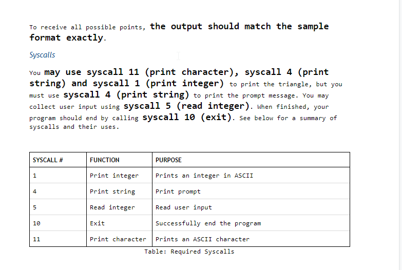 Solved To Receive All Possible Points The Output Should