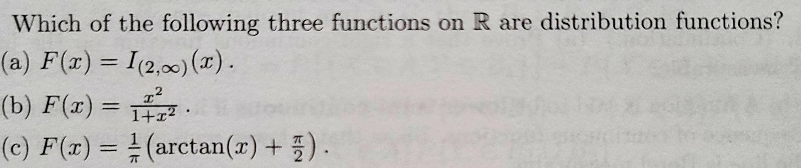 Solved = Which of the following three functions on R are | Chegg.com