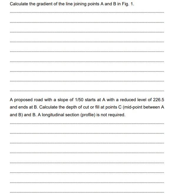Solved Fig. 1 below shows the reduced levels (RLs) of a | Chegg.com