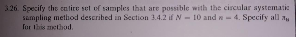 Solved 3.26. Specify the entire set of samples that are | Chegg.com