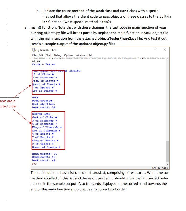 PYTHON UPDATING BLACKJACK: Here is the first | Chegg.com