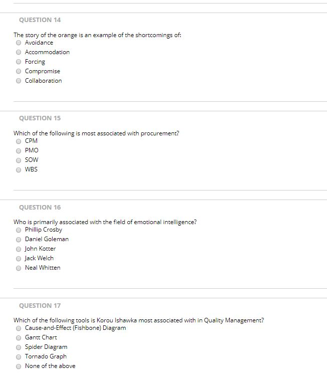 Solved QUESTION 14 The story of the orange is an example of | Chegg.com