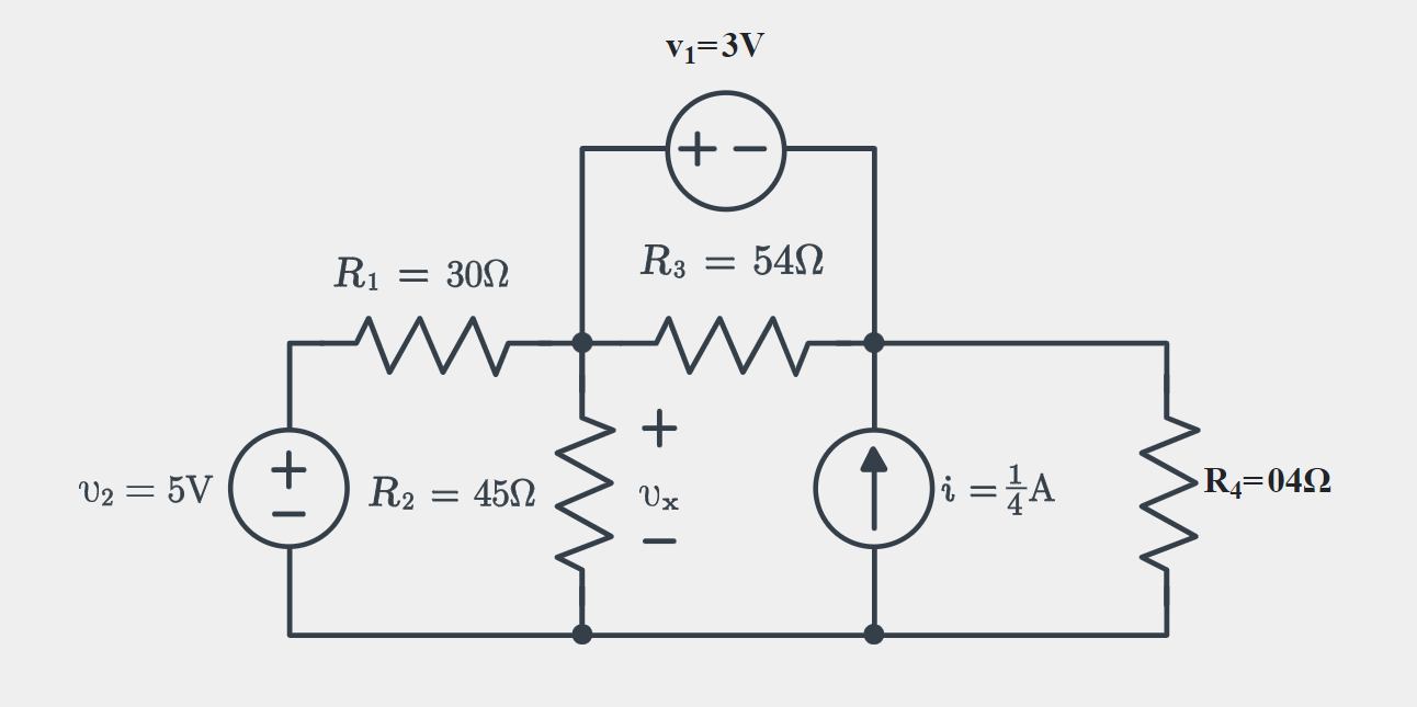 Solved Determine the voltage Vx and the powers in: (a) the | Chegg.com