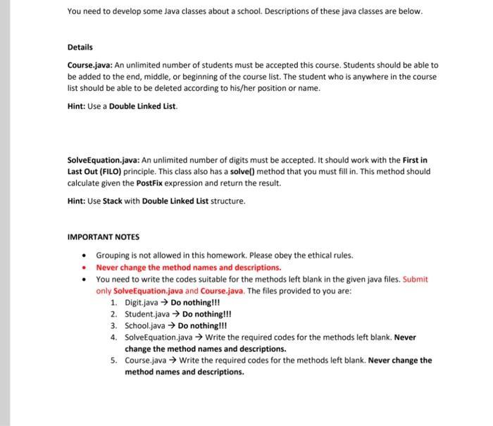 Solved I wrote classes which one you needed for quesiton | Chegg.com