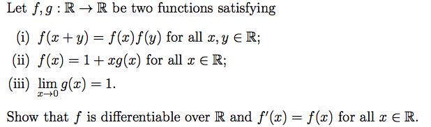 Solved Let F G R→r Be Two Functions Satisfying I