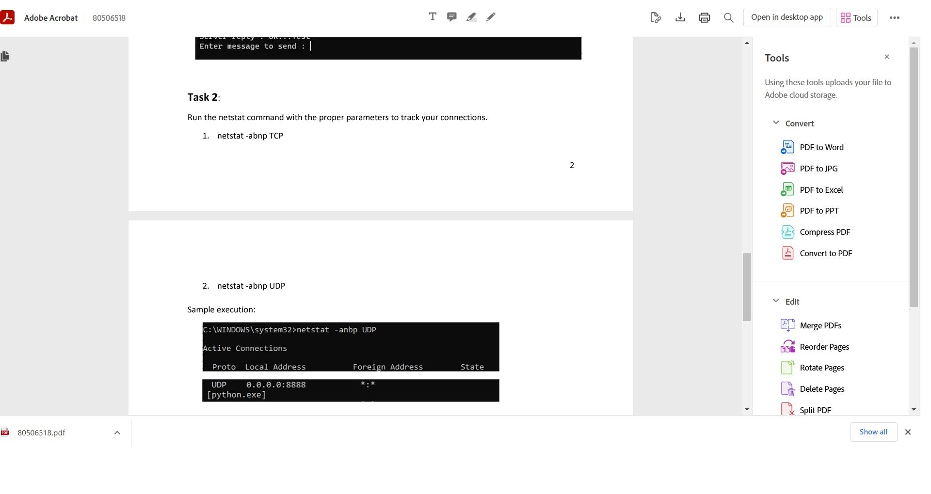 Solved Scenario: For this assignment, use basic socket | Chegg.com