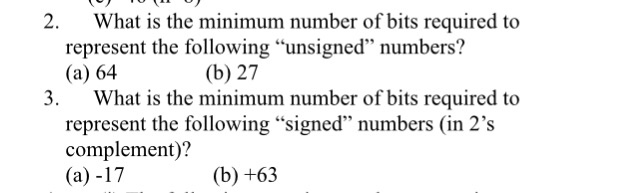 Solved What is the minimum number of bits required to | Chegg.com