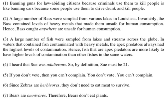 Solved Directions: Determine whether the following arguments | Chegg.com
