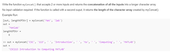 Solved Write the function myConcat() that accepts 2 or more | Chegg.com