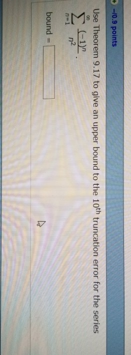 Solved 0 9 Points Use Theorem 9 17 To Give An Upper Bound