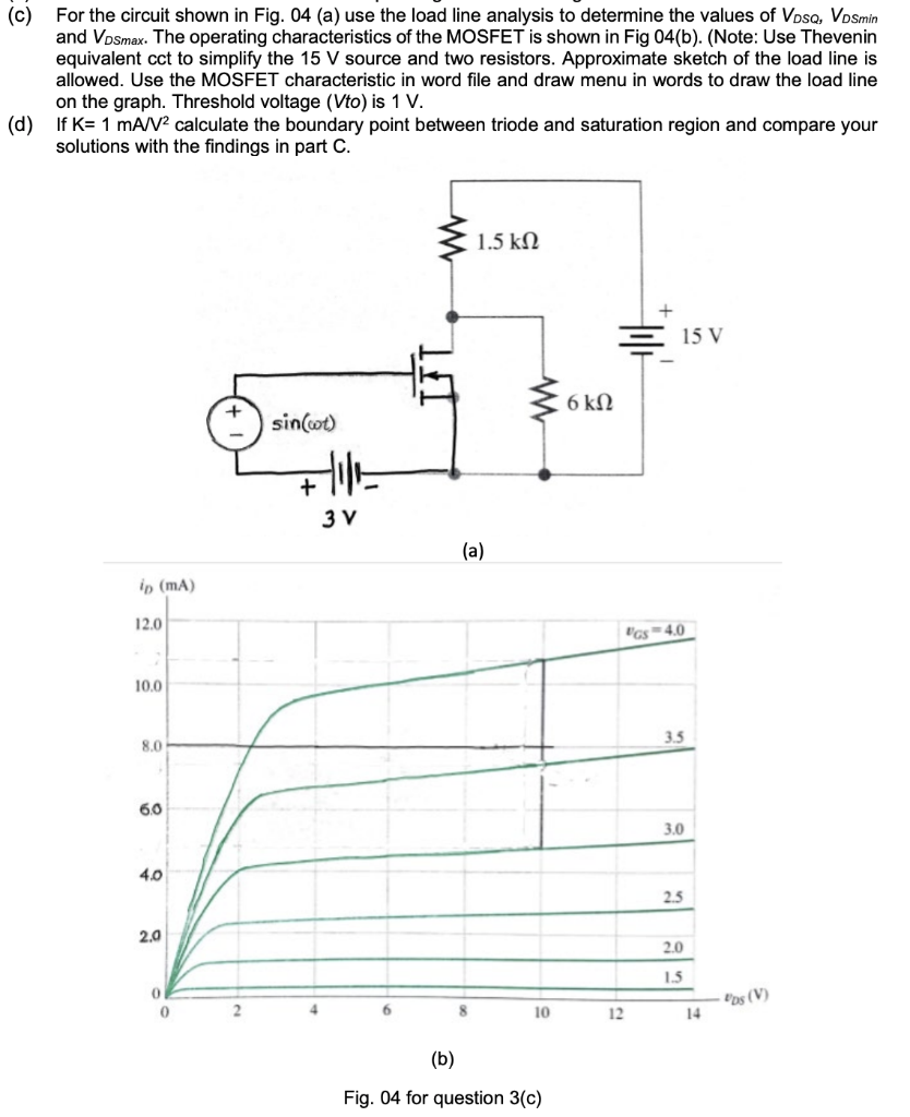 For the circuit shown in Fig. 04 (a) use the load | Chegg.com