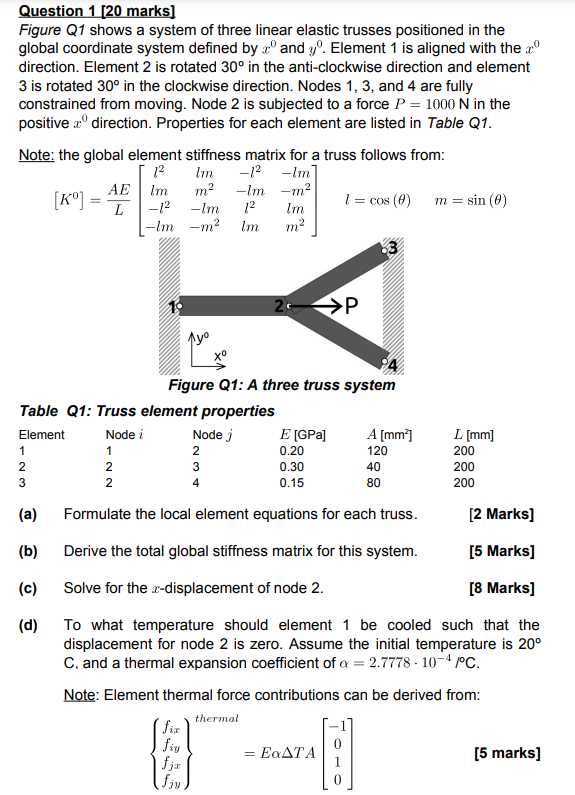 Solved Question 1 [20 marks] Figure Q1 shows a system of | Chegg.com