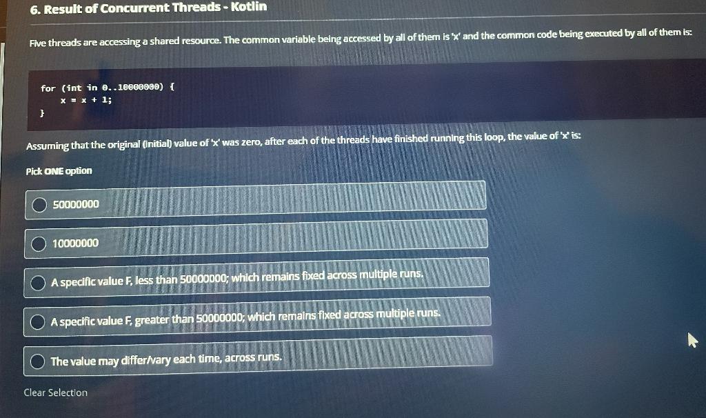Solved 6 Result Of Concurrent Threads Kotlin Five Threads
