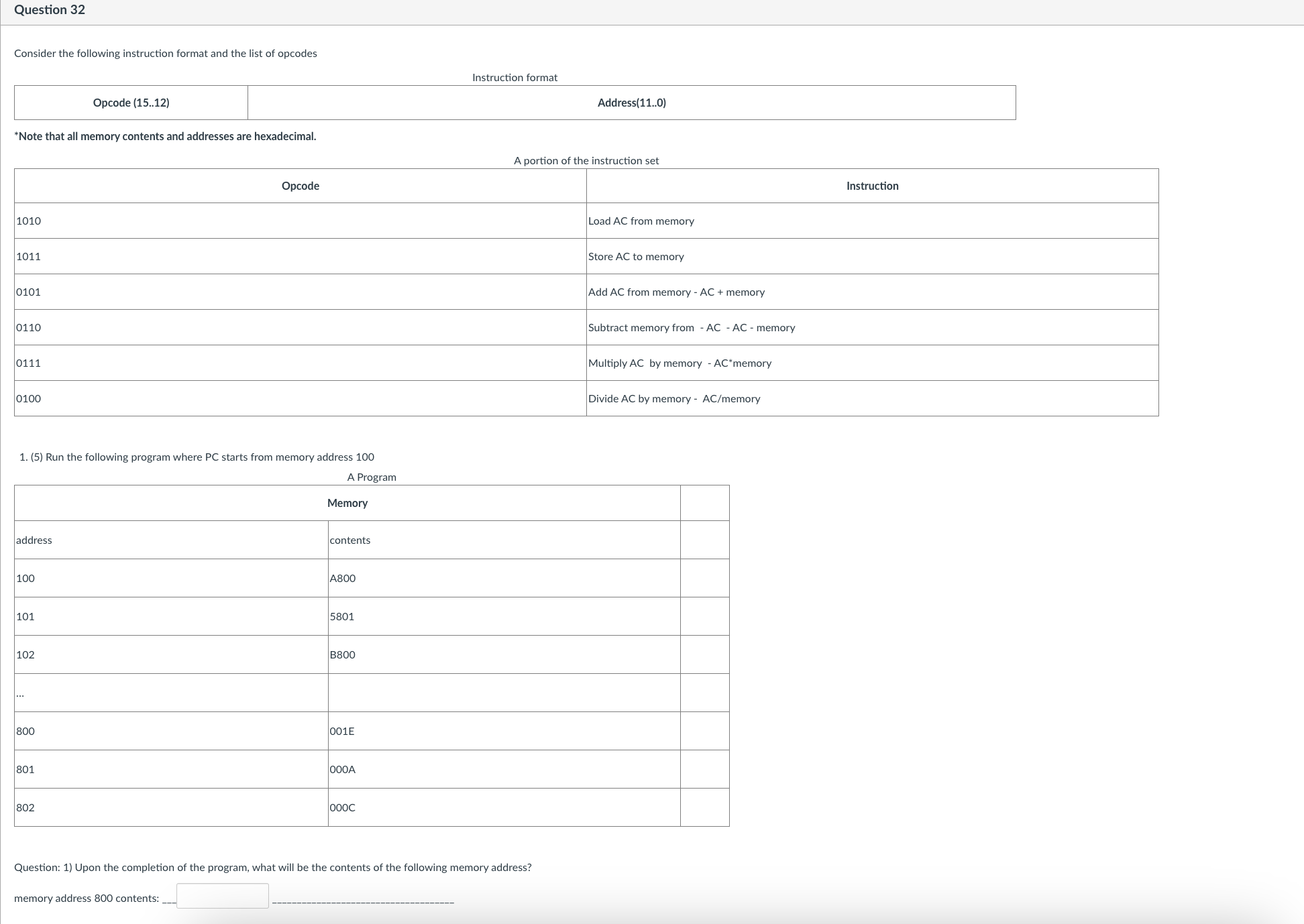Solved Consider the following instruction format and the | Chegg.com