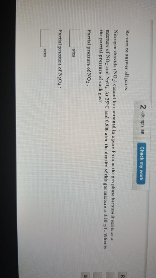 Solved 2 attempts left Check my work Be sure to answer all | Chegg.com
