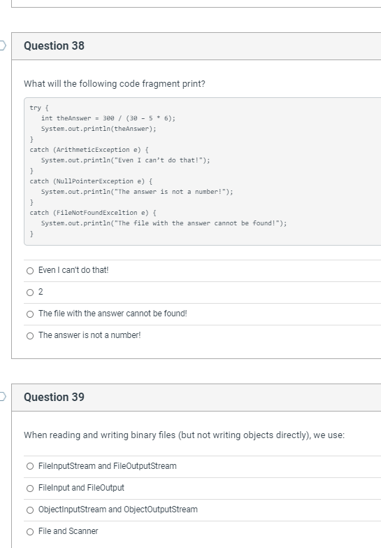 Solved Question 38 What will the following code fragment | Chegg.com