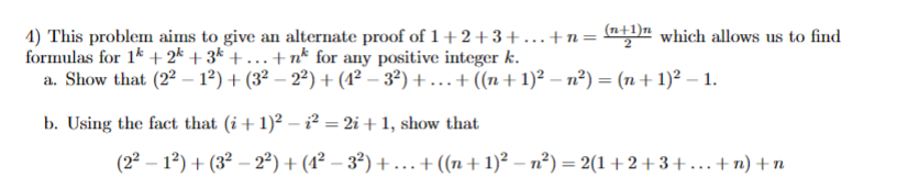 Solved 4) This problem aims to give an alternate proof of | Chegg.com