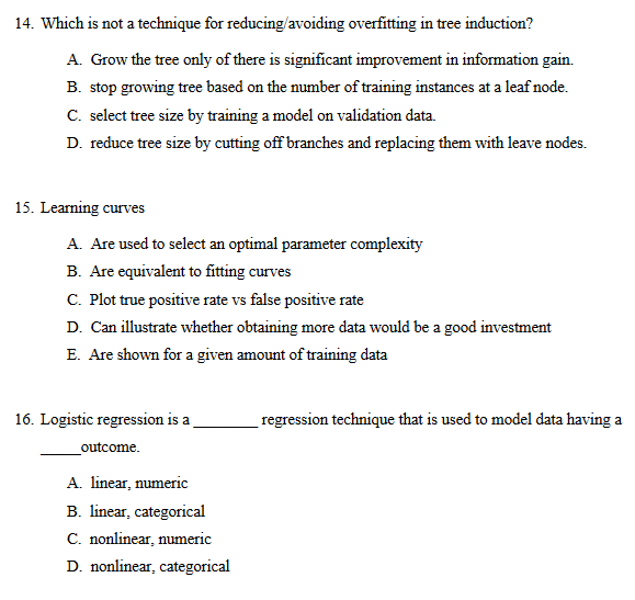 Solved 14. Which is not a technique for reducing/avoiding | Chegg.com