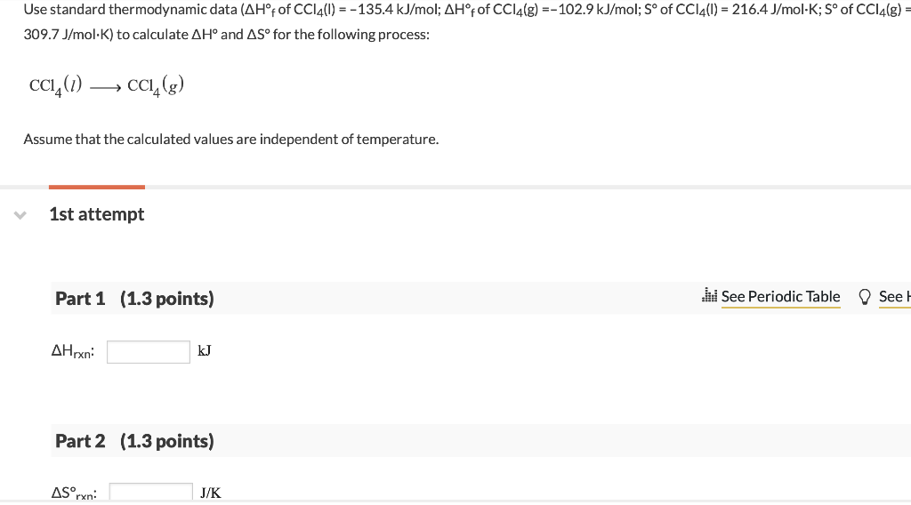 Solved Use standard thermodynamic data (ΔH∘f of | Chegg.com
