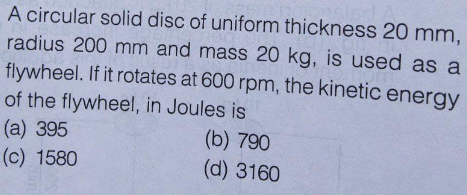 Solved A circular solid disc of uniform thickness 20 mm, | Chegg.com
