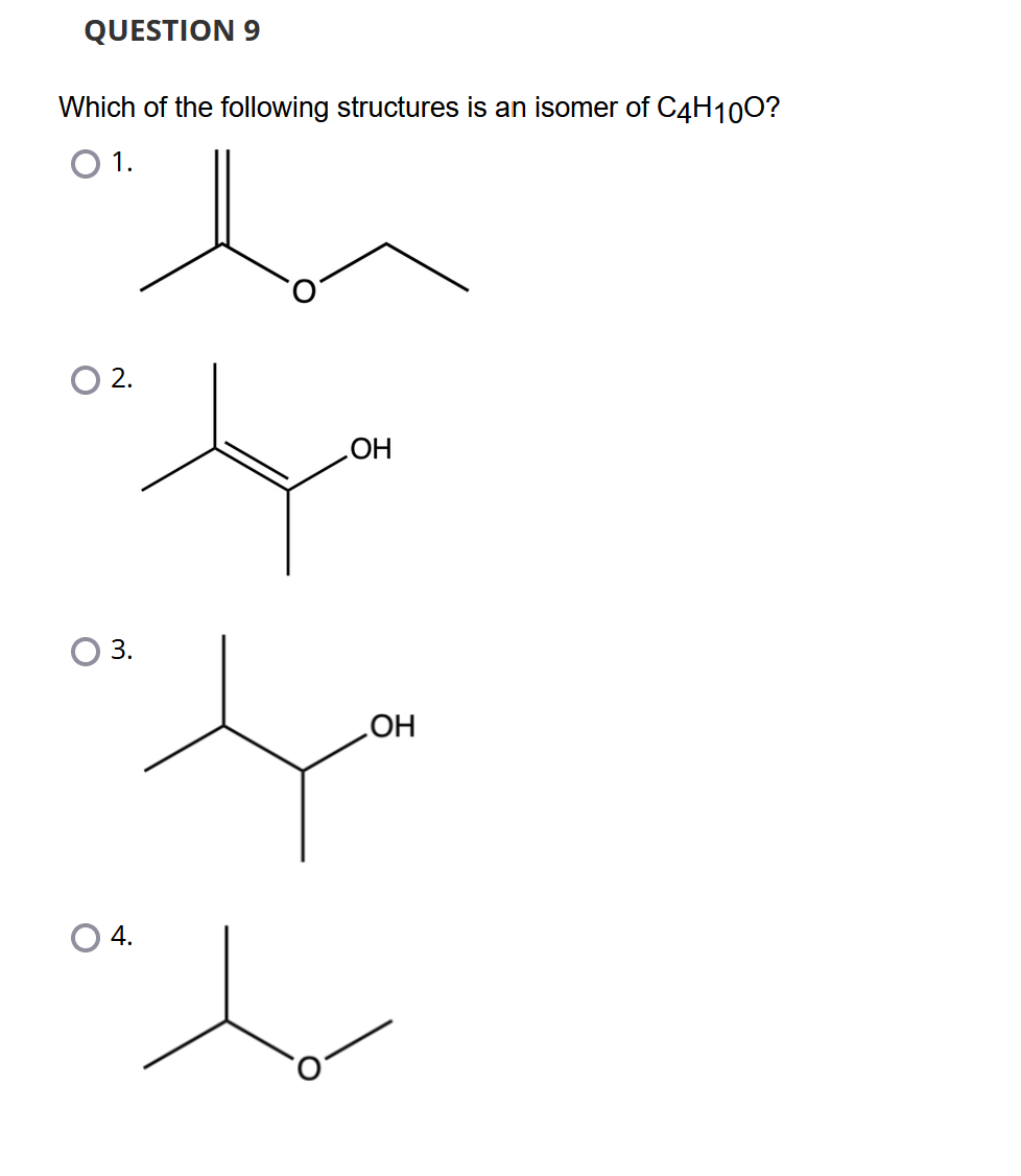 [Solved]: Which of the following structures is an isomer of