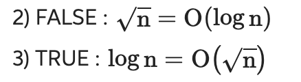 Solved n=O(logn)logn=O(n) | Chegg.com