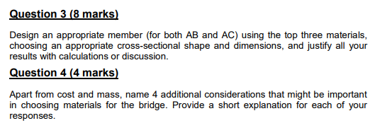 Solved Design an appropriate member (for both AB and AC ) | Chegg.com