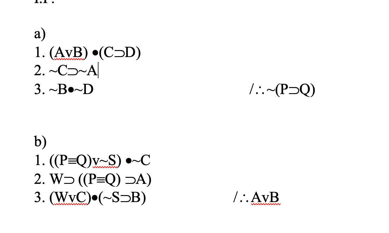 use the 8 inference rules (Simp. Conj. D.S., H.S., | Chegg.com