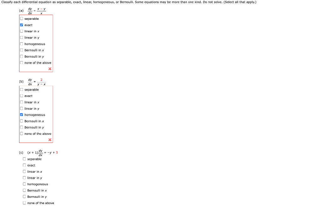 Solved Classify Each Differential Equation As Separable