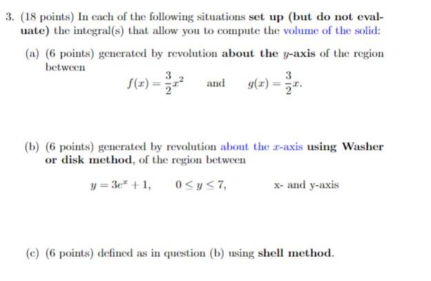 Solved 3. (18 points) In cach of the following situations | Chegg.com