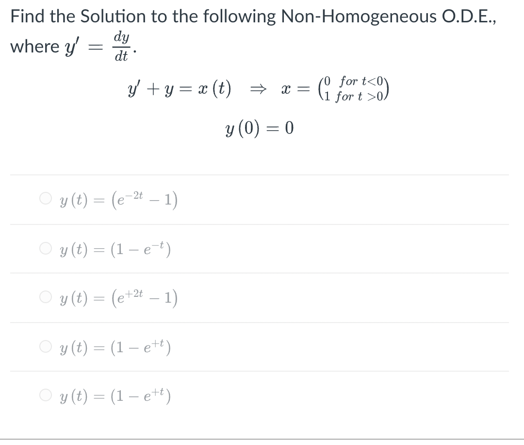 Solved Find the Solution to the following Non-Homogeneous | Chegg.com