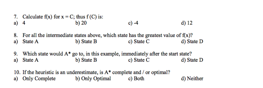 Solved Section 2: Search Methods Consider the A* search | Chegg.com