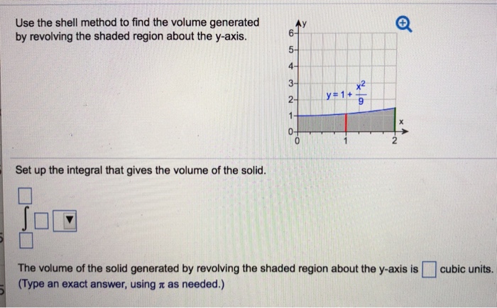 Solved Use the shell method to find the volume generated by | Chegg.com