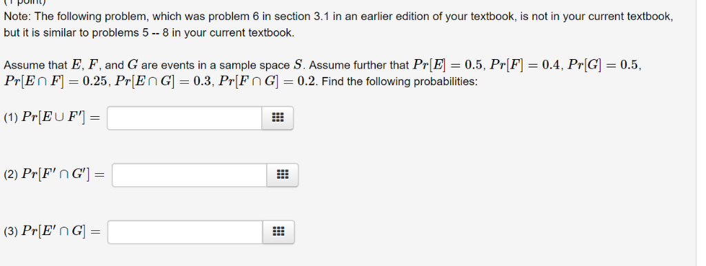 Solved 1 point) Rework problem 28 from section 3.1 of your | Chegg.com