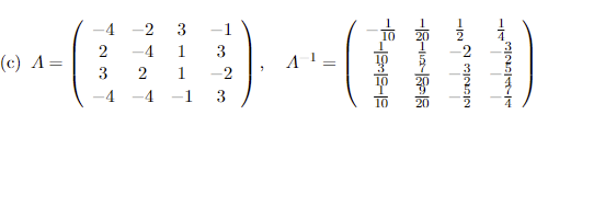 Solved Problem 2. Given the matrices Λ and Λ−1, verify that | Chegg.com