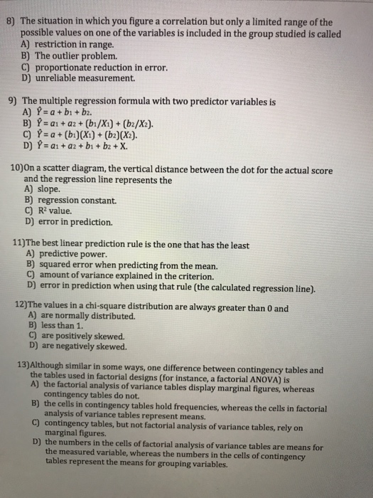 Solved 1) An interaction effect in a two-way factorial | Chegg.com