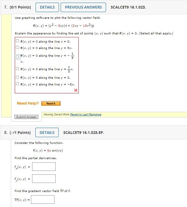 Solved Use graphing software to plot the following vector | Chegg.com