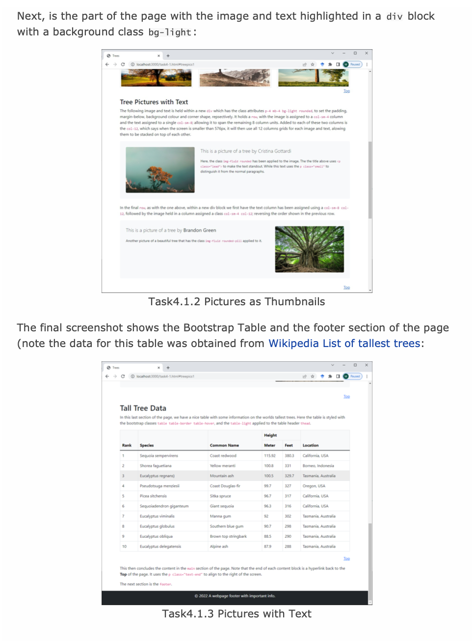Solved 4.1P: Bootstrap content Page Tasks In this task, you | Chegg.com