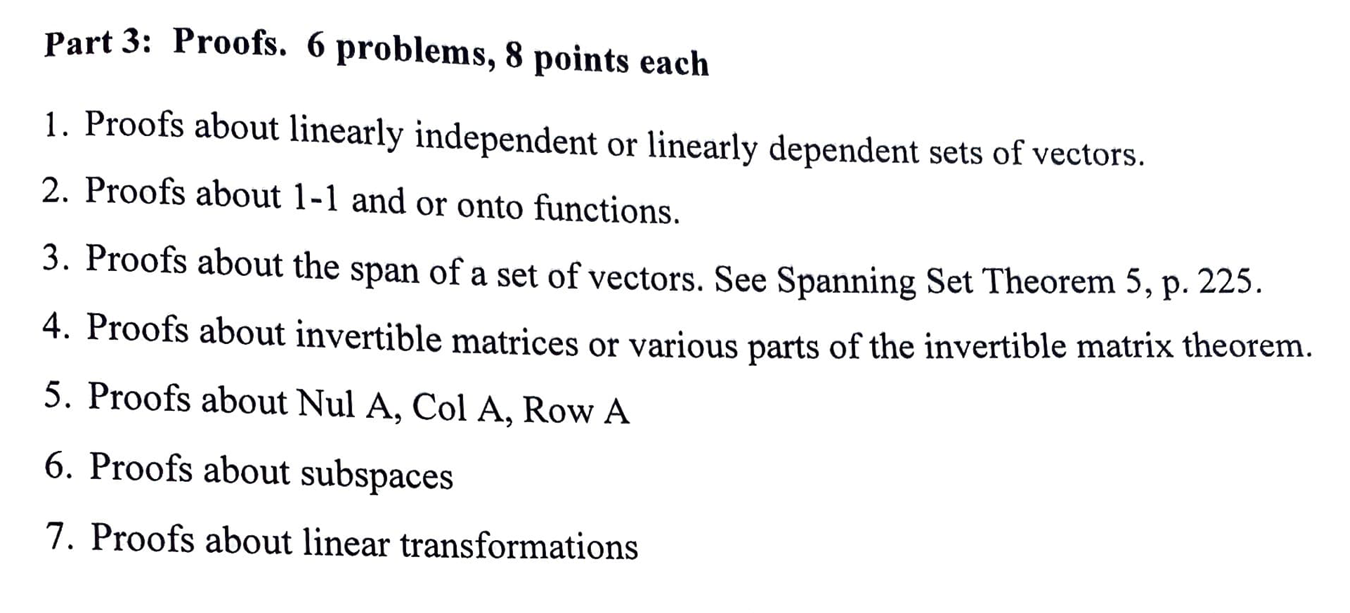 Part 3: Proofs. 6 problems, 8 points each 1. Proofs | Chegg.com
