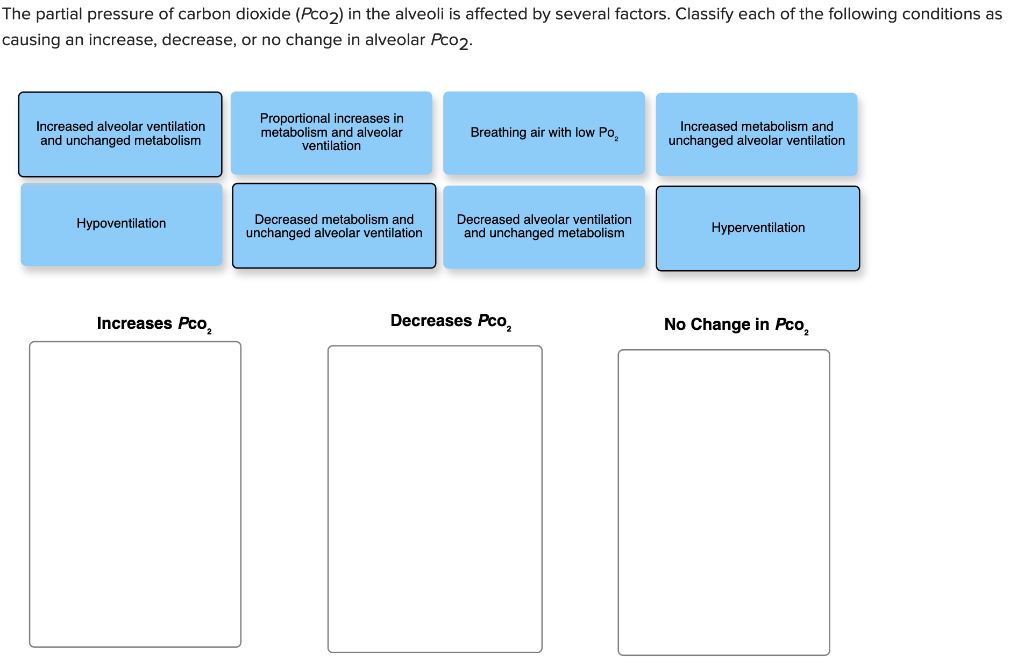 Solved The partial pressure of carbon dioxide (PCO2) in the | Chegg.com