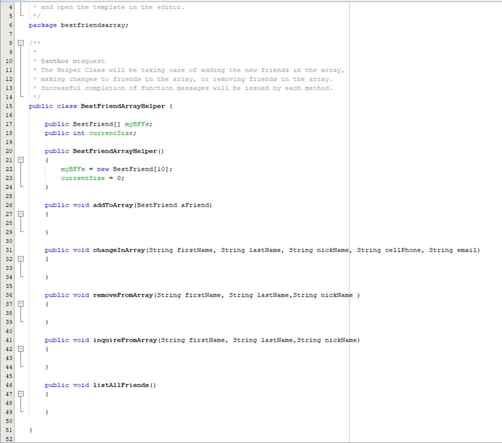 Solved package bestfriendsarray; 7 import java.util.Objects; | Chegg.com