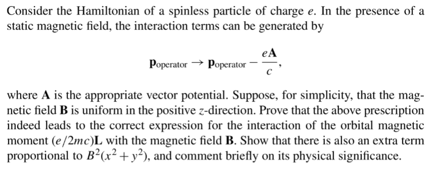 Solved Consider the Hamiltonian of a spinless particle of | Chegg.com