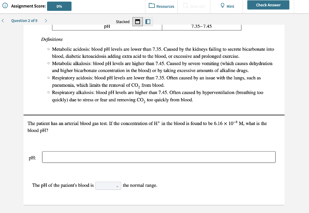 Assignment Score: 0% Resources De Give Up Hint Check | Chegg.com