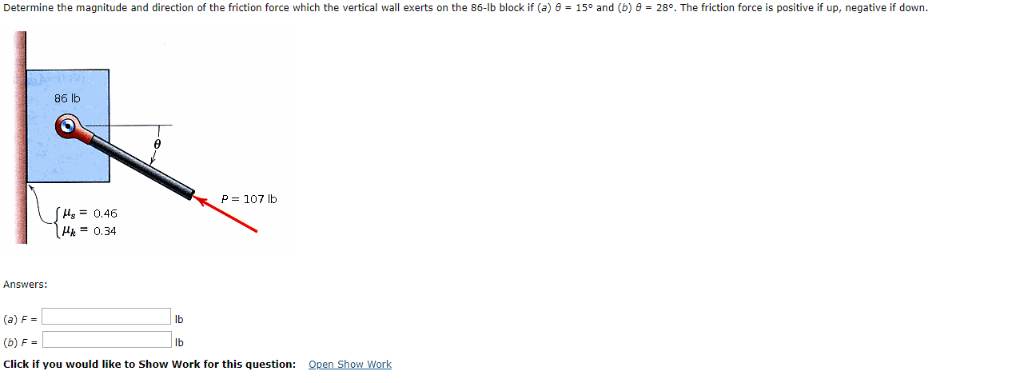Solved Determine the magnitude and direction of the friction | Chegg.com